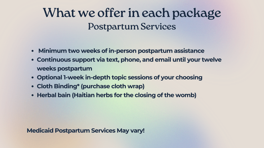 Postpartum Services Care – Blissful Births & Connections